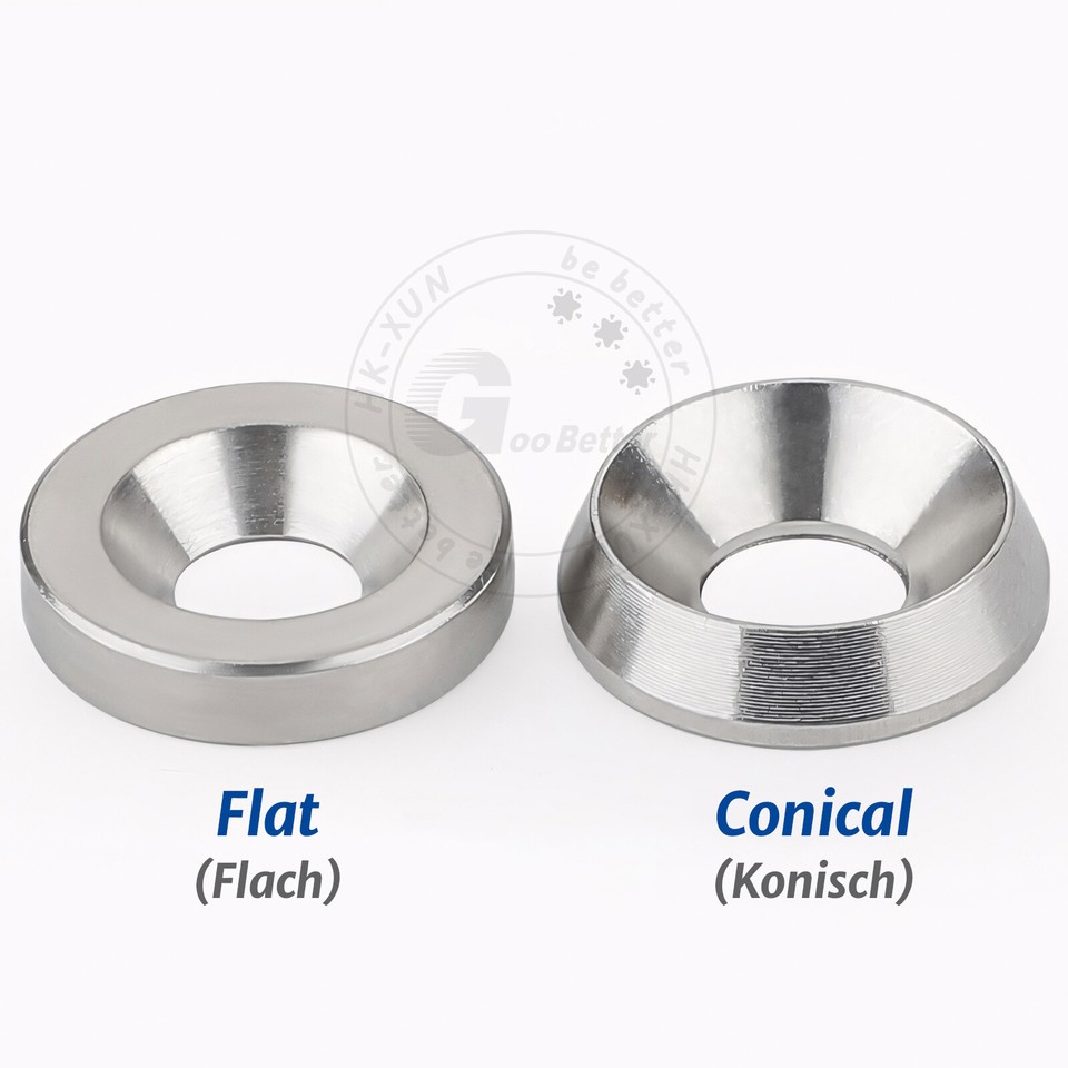 Countersunk Solid Cup Finishing Washer Marine Grade A2 Stainless Steel ...