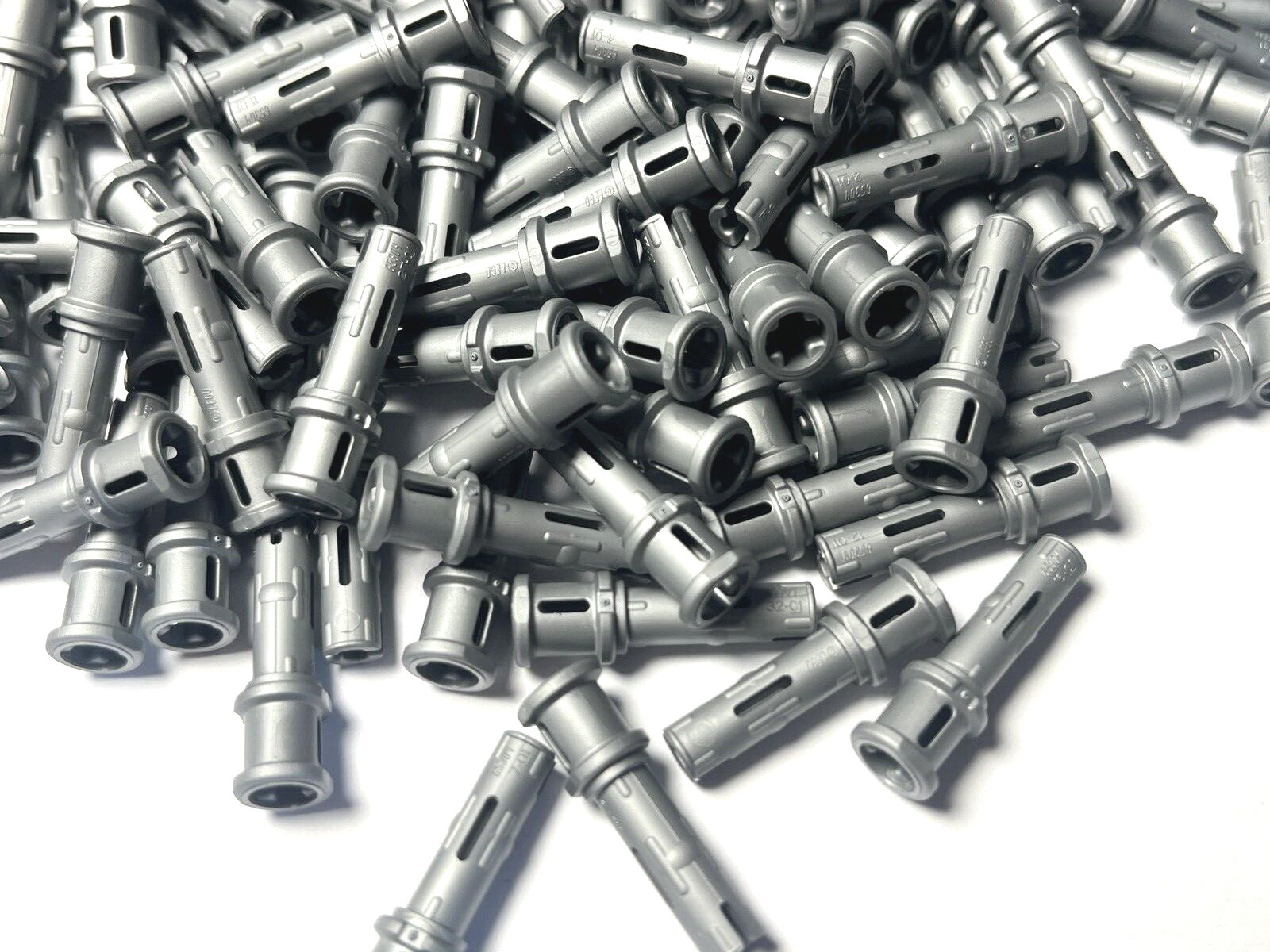 LEGO Technic Pin 3L with Friction Ridges and Stop Bush , Flat Silver ...