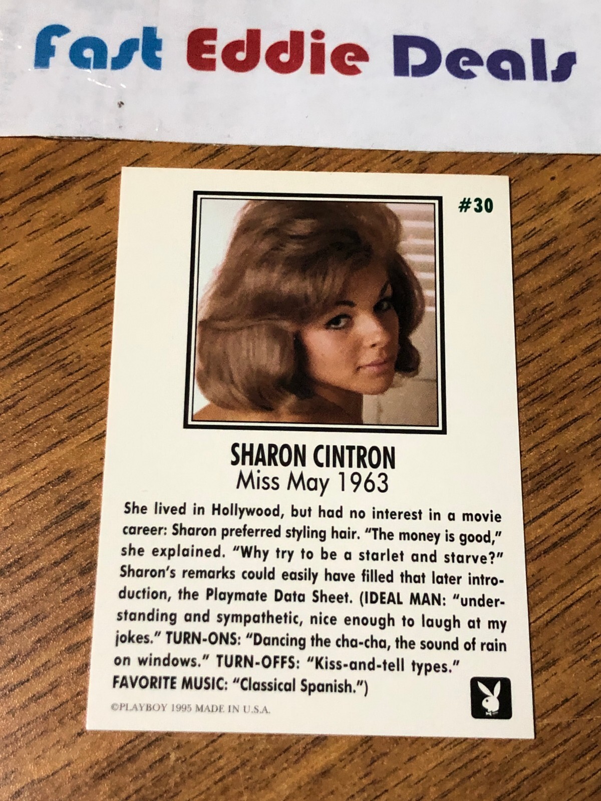 PLAYBOY 1997 SHARON CINTRON COLLECTOR CARD 30 MISS MAY 1963 NEAR MINT ...