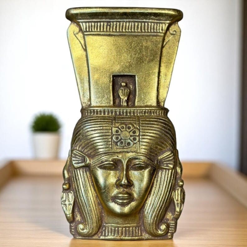 ANCIENT EGYPTIAN ANTIQUITIES RARE HATHOR MASK EGYPTIAN GODDESS OF ...