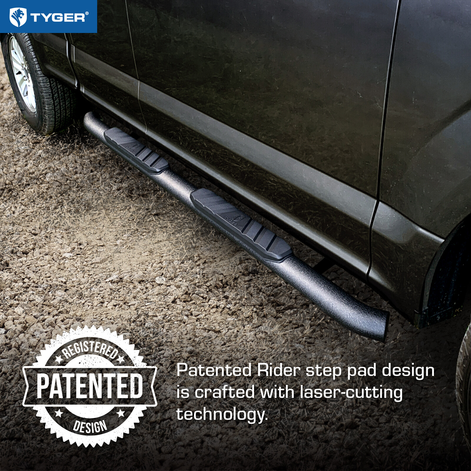 TYGER 3.5" Rider Running Boards for 2019-2023 Ford Ranger Supercrew Cab ...