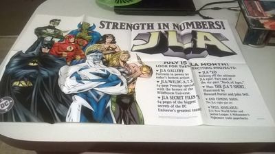 1997 JLA Huge Promo Poster DC Comics Superman/Flash/Batman MINT ...