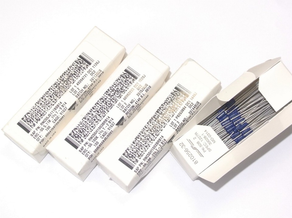 0.1% ERC Military RNC Metal Film Resistor Precision, Various Values ...