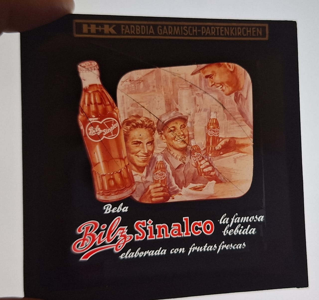1 Glass Movie Theatre Advertising Glass Slide Original BILZ SINALCO ...