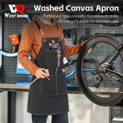 Bicycle Repair Maintenance Aprons With Pockets For Workshop Technician ...