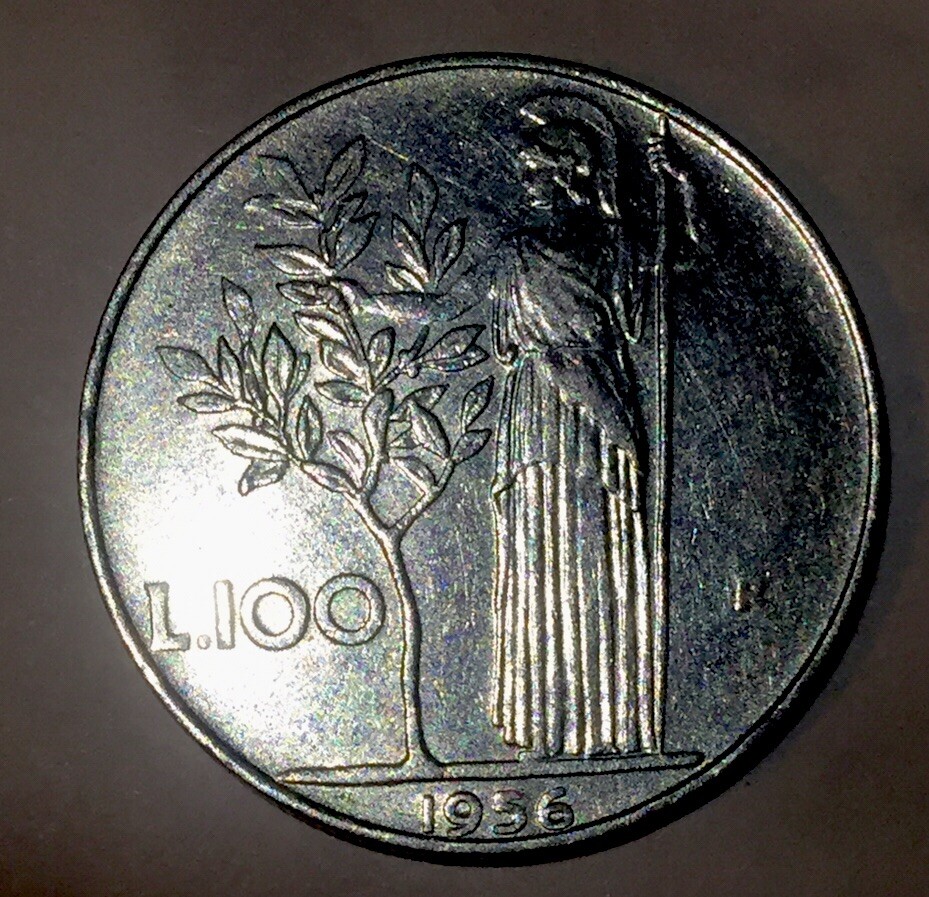 Repvbblica Italiana L.100 1956R Italian Italy Coin | eBay