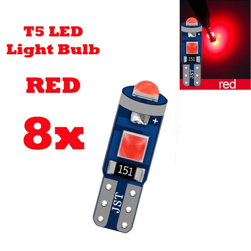 8x T5 286 LED Bulbs 3030smd Light 12V COB Interior Instrument Dashboard ...