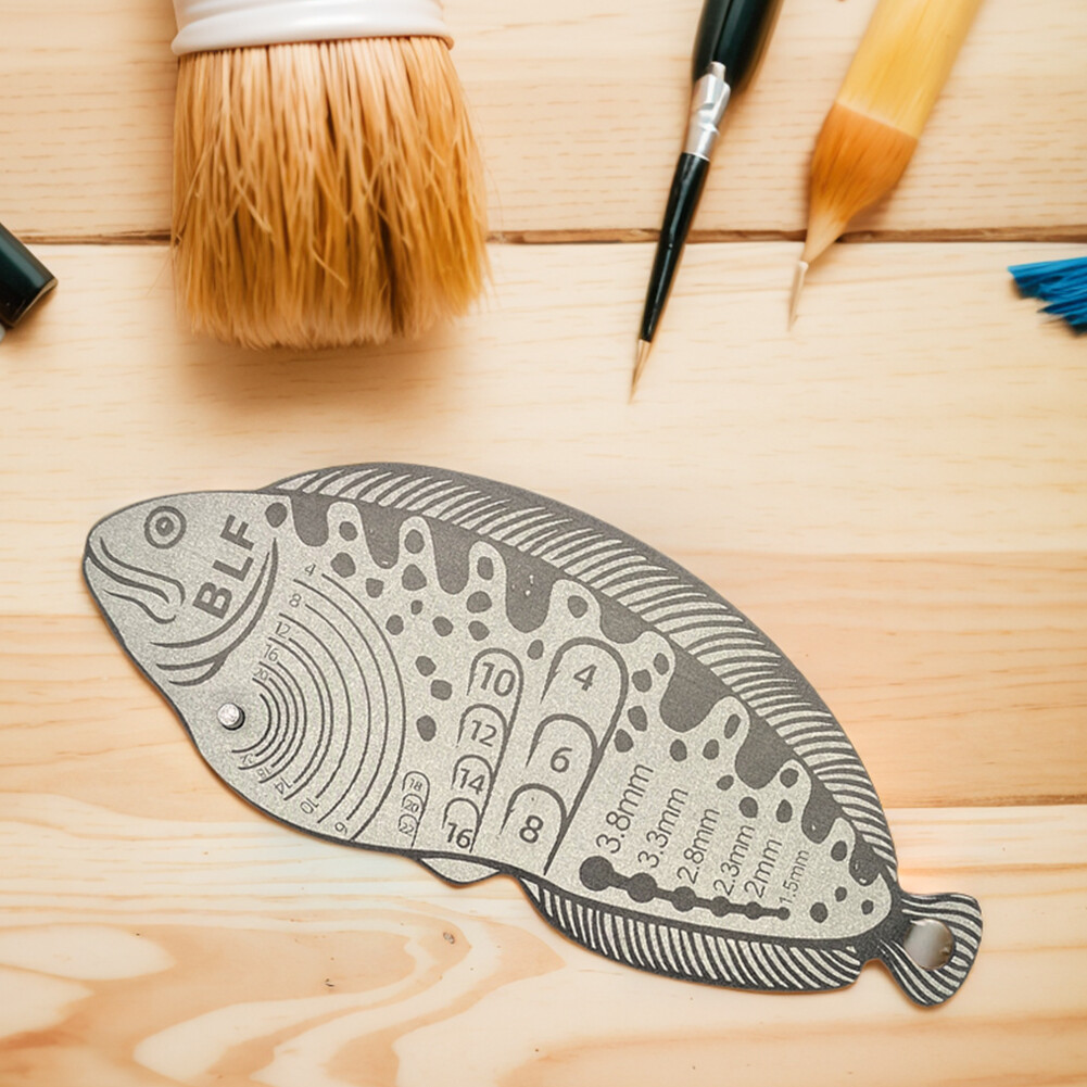 D1# Fly Fishing Hook Feather Gauge Flies Lure Making Tools Reusable Fly ...