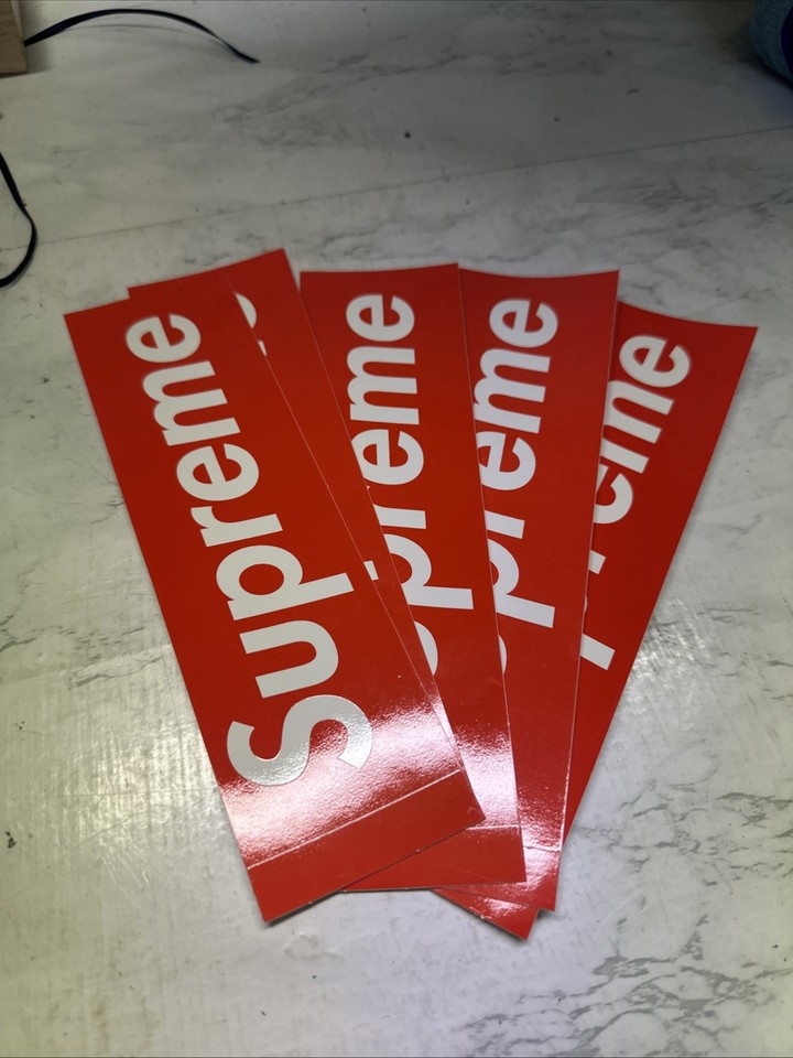 Supreme Red Box Logo Sticker SET OF 5 BULK 100% Authentic | eBay