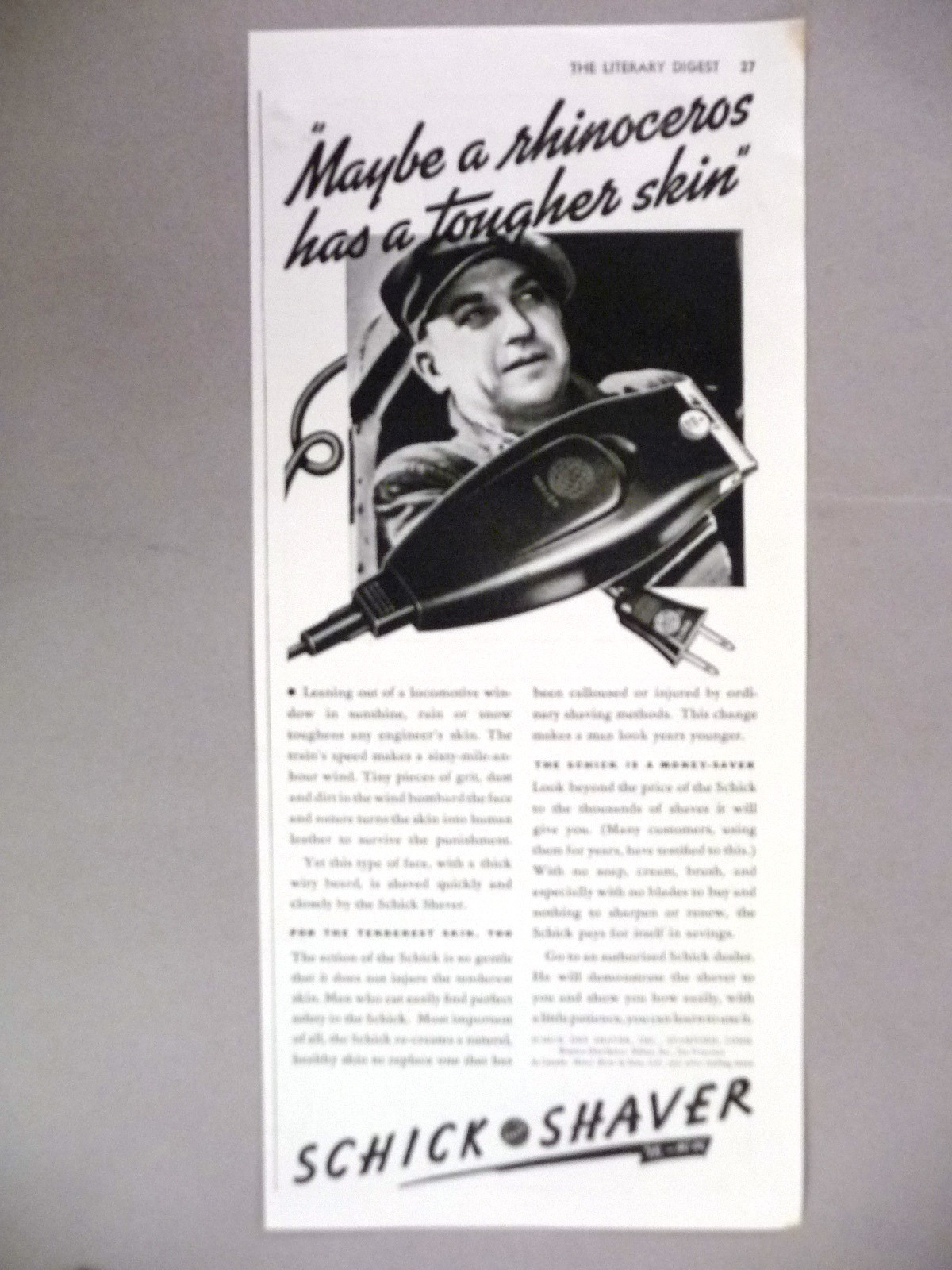 Schick Electric Shaver PRINT AD - 1937 ~ LOT of 3 diff. ads | eBay