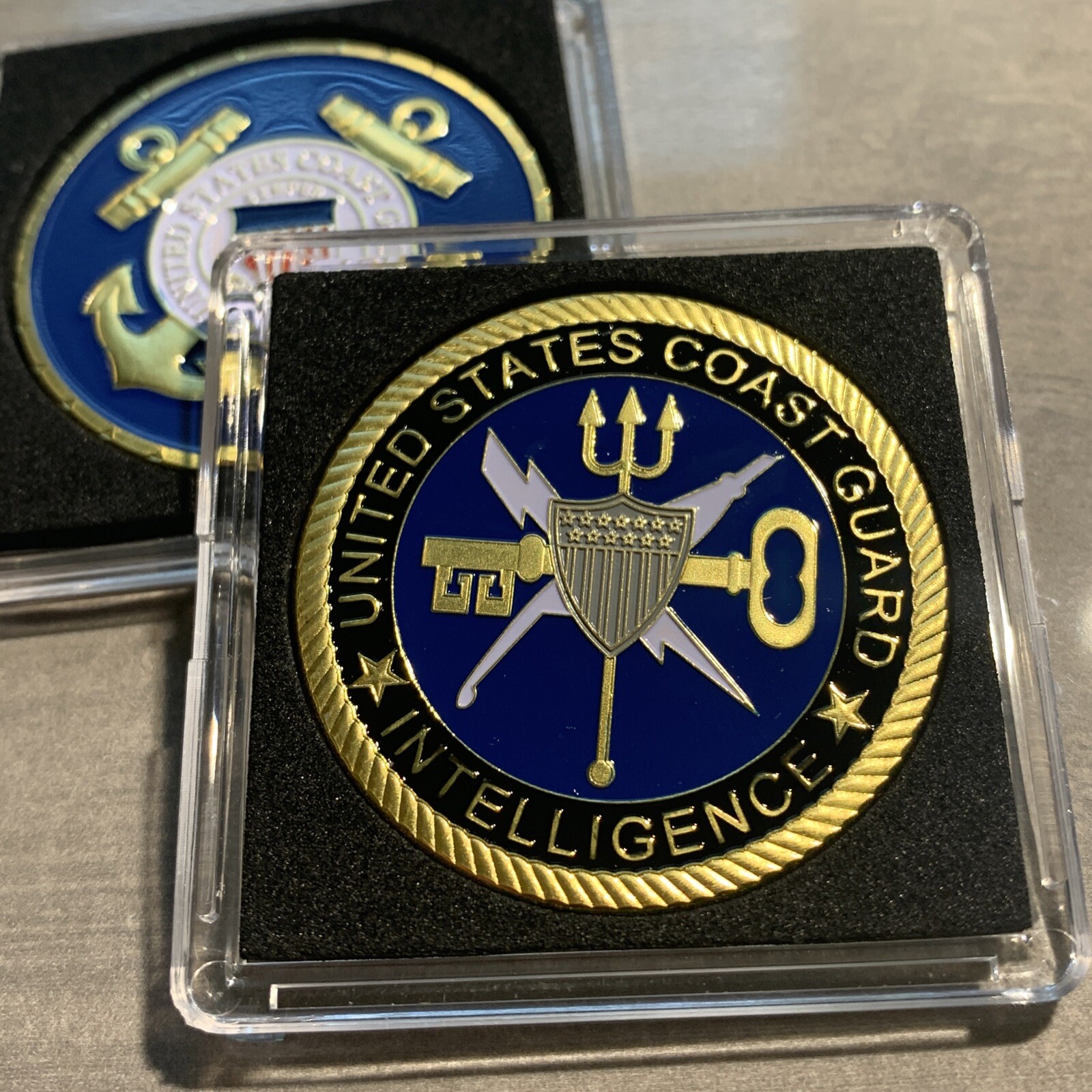 US Coast Guard Intelligence Challenge Coin USCG-with Snap Tight Case | eBay