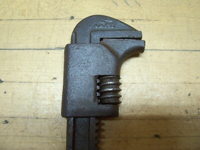 Vintage Ford Script Antique Car Adjustable Monkey Wrench Tool Kit Model ...
