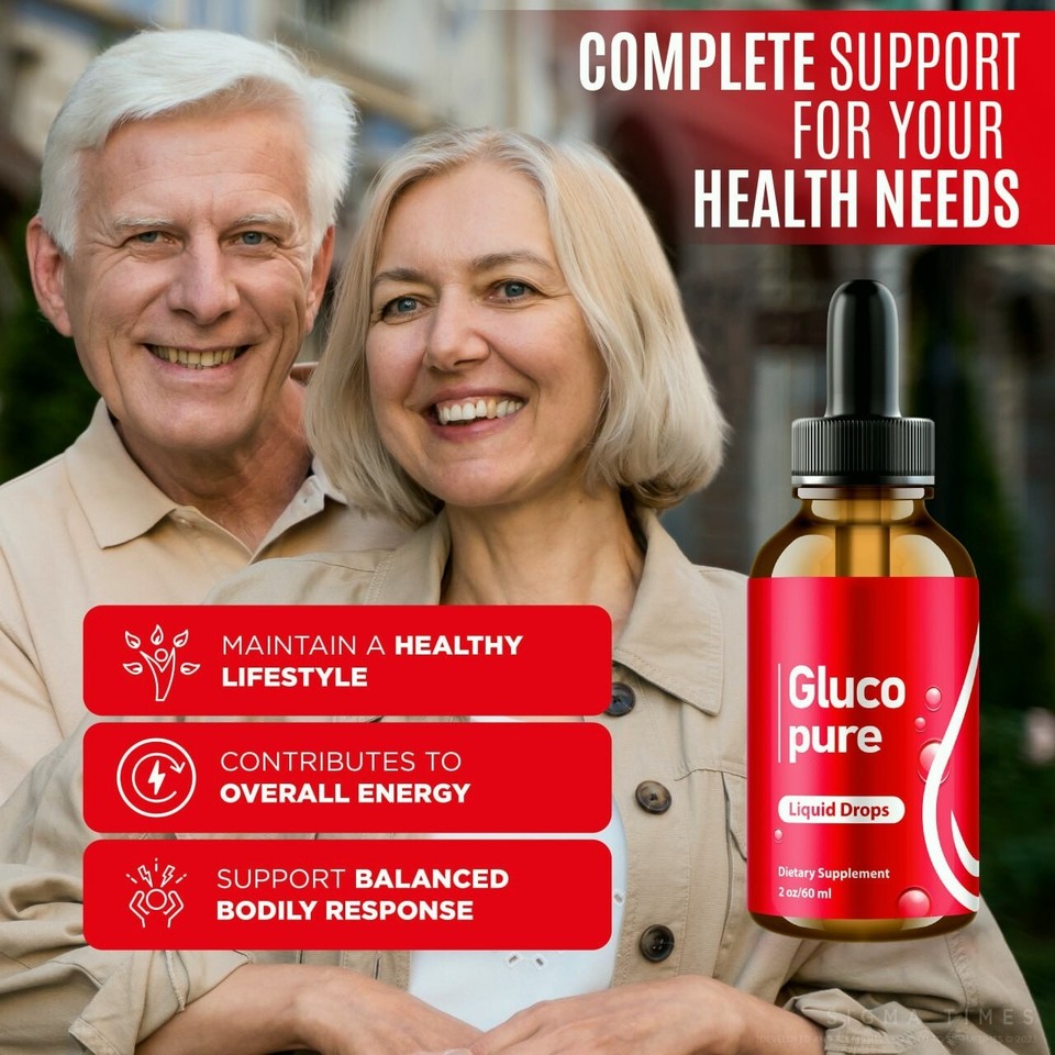(3 Pack) Gluco Pure Liquid Drops, GlucoPure Blood Sugar & Pressure ...