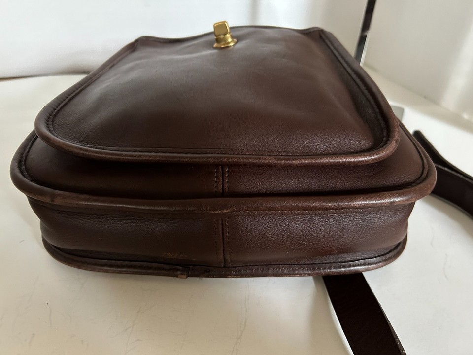 Vintage Coach Large Sidepack 9979 Mahogany Dark Brown Made In USA 1995 ...