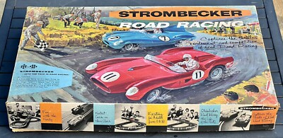 Vintage Strombecker Road Racing Slot Car Set 1/32 Scale Model Racer ...