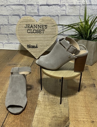 Vionic Kaia Women's Stacked Heel Sandal Gray Size 7 | eBay
