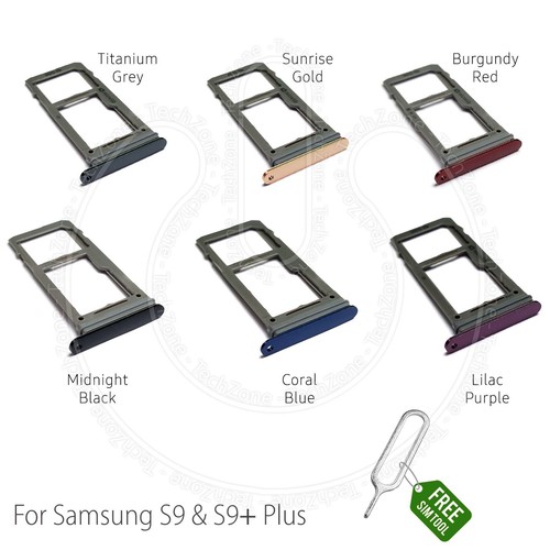 Samsung Galaxy S9 G960 & S9+ Plus G965 Sim Card SD Card Holder Tray ...