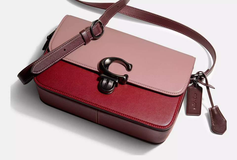 Coach Pink Multi Colorblock Studio Glovetanned Leather Shoulder Bag ...
