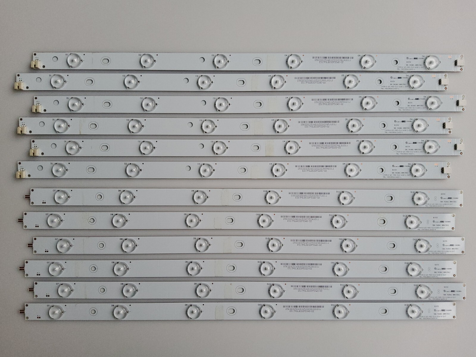 VIZIO E48-C2 LED STRIPS MBL-48038D612WS0R/MBL-48038D612WS0-L FULL SET ...