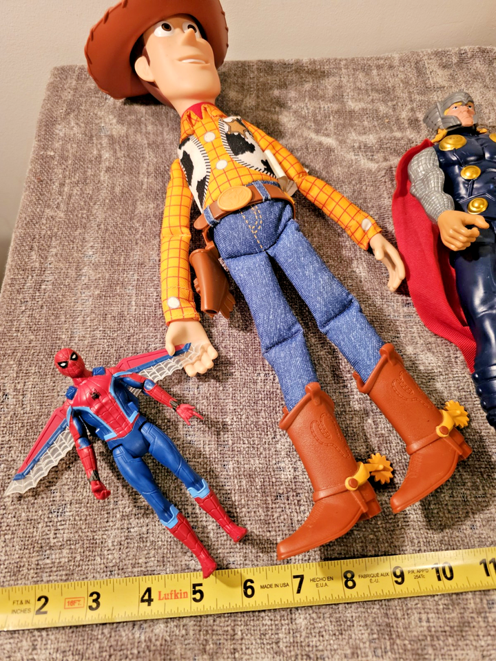 Pull String Woody + Super Hero LRG Toys DC - MARVEL - Disney Assorted ...