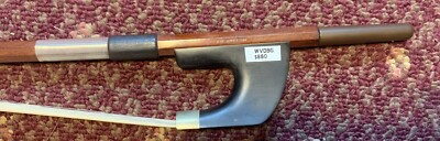 Double Bass Bow, German style, 141.6gr., J.G. Bottoni, Nickel settings ...