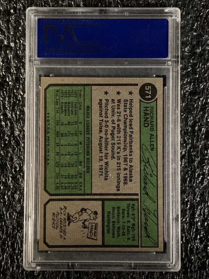 1974 Topps Baseball #571 Rich Hand PSA 8 | eBay