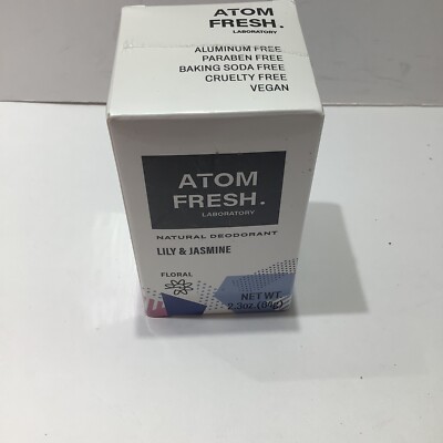 Atom Fresh Natural Solid Deodorant Lily & Jasmin Floral - 2.3 oz, New ...