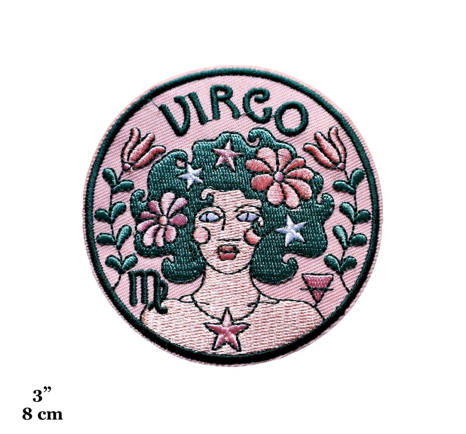 Zodiac Signs Astrology Constellations Round Colorful Embroidered Iron ...