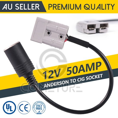 50 Amp Anderson Style Plug Cigarette Plug Adapter Caravan 4WD 12 Volt ...