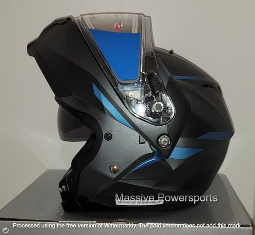 HJC c91 Karan Electric Modular Snowmobile Helmet Blue S M L XL 2X 3XL ...