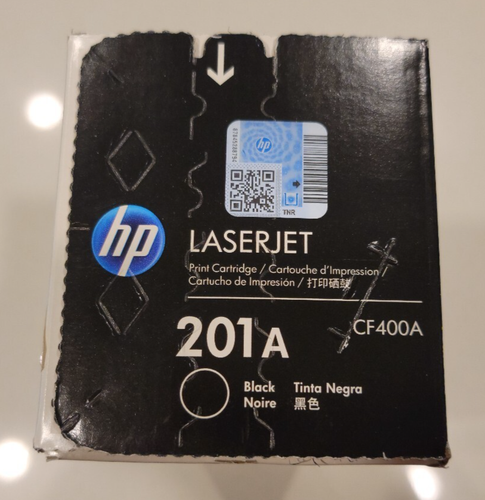Genuine HP 201A CF400A Black Toner Cartridge New in Sealed Box (1-DAY ...