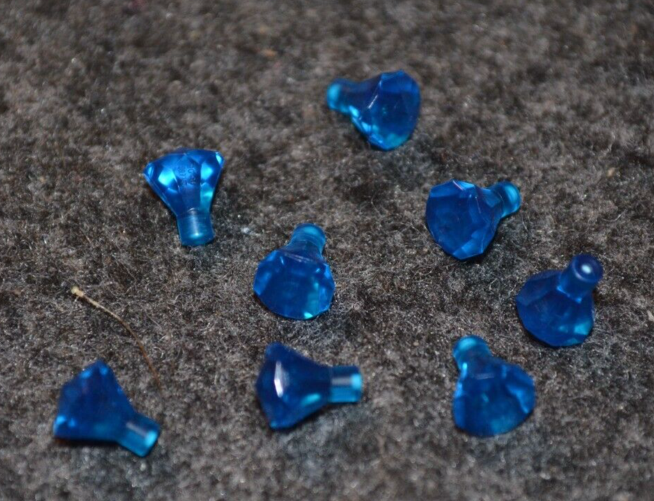 8 ~ 1x1 Dark Blue Translucent Jewel Bricks Minifigure Accessories ~ New ...