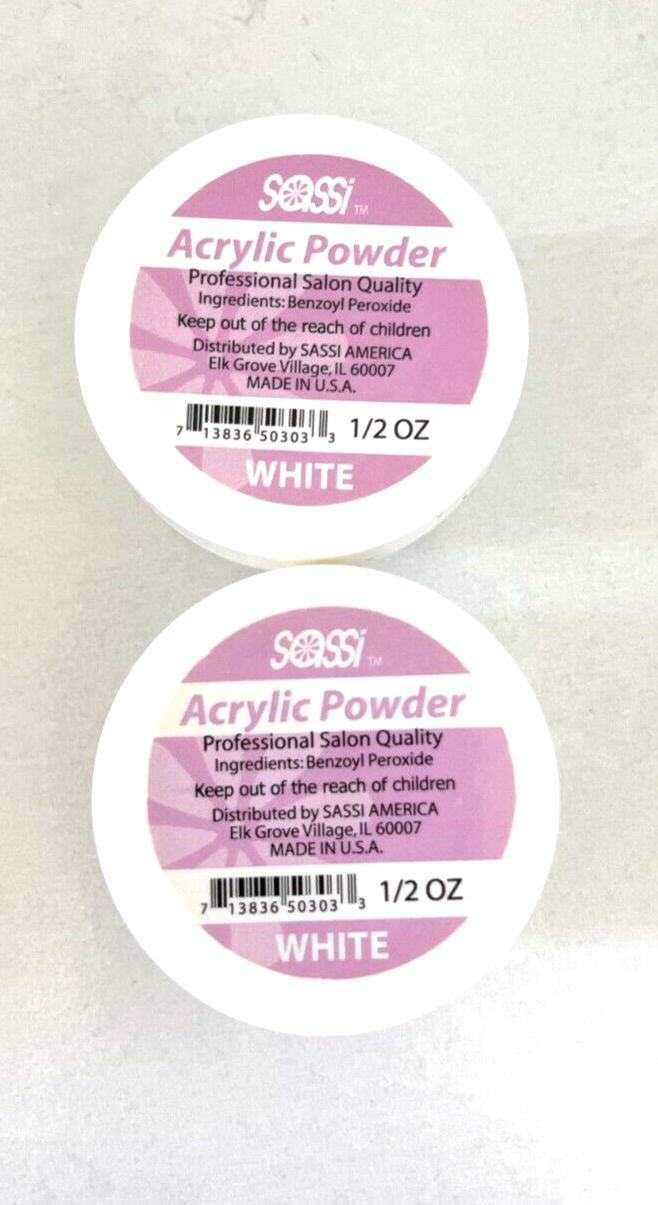 White OR Clear Professional Acrylic Powder for Nails Sassi Salons | eBay