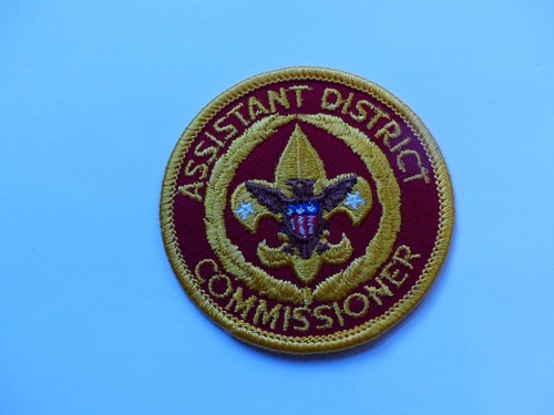 Vintage Assistant District Commissioner Boy Scout BSA Red & Gold Round ...