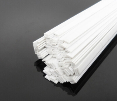3x1.5 / 4x2 / 5x1.5mm ABS Flat Bar Styrene Plastic Strips Rods 250mm ...