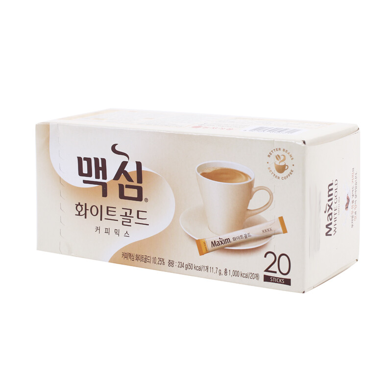 Korean Maxim White Gold Instant Coffee Mix 20stick Good Taste Rich ...