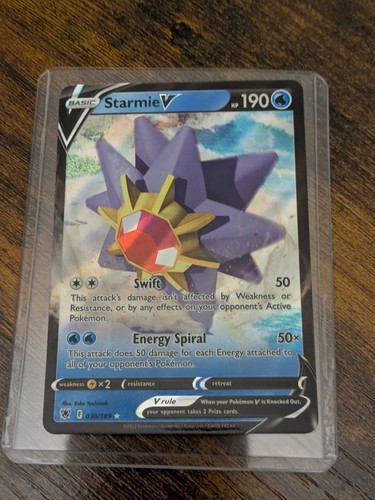 Pokémon TCG Starmie V Astral Radiance 030/189 Holo V Pack Fresh ...