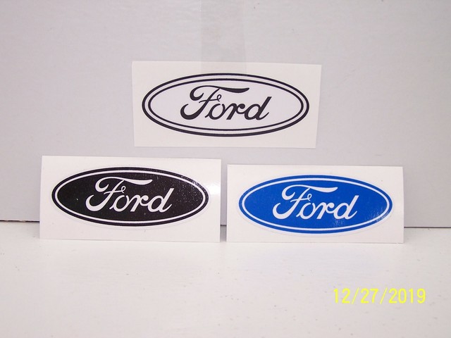Ford Oval Decals In Blue - Black - White New! | eBay