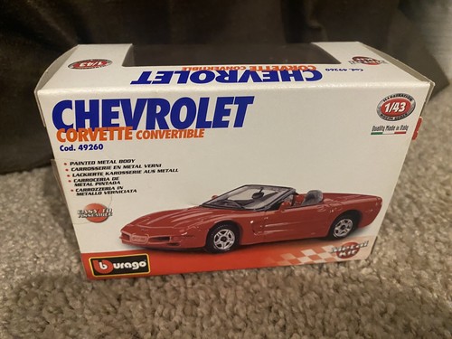 Burago Metal Model Kit 1:43 Scale Chevrolet Corvette Built Stickers In ...
