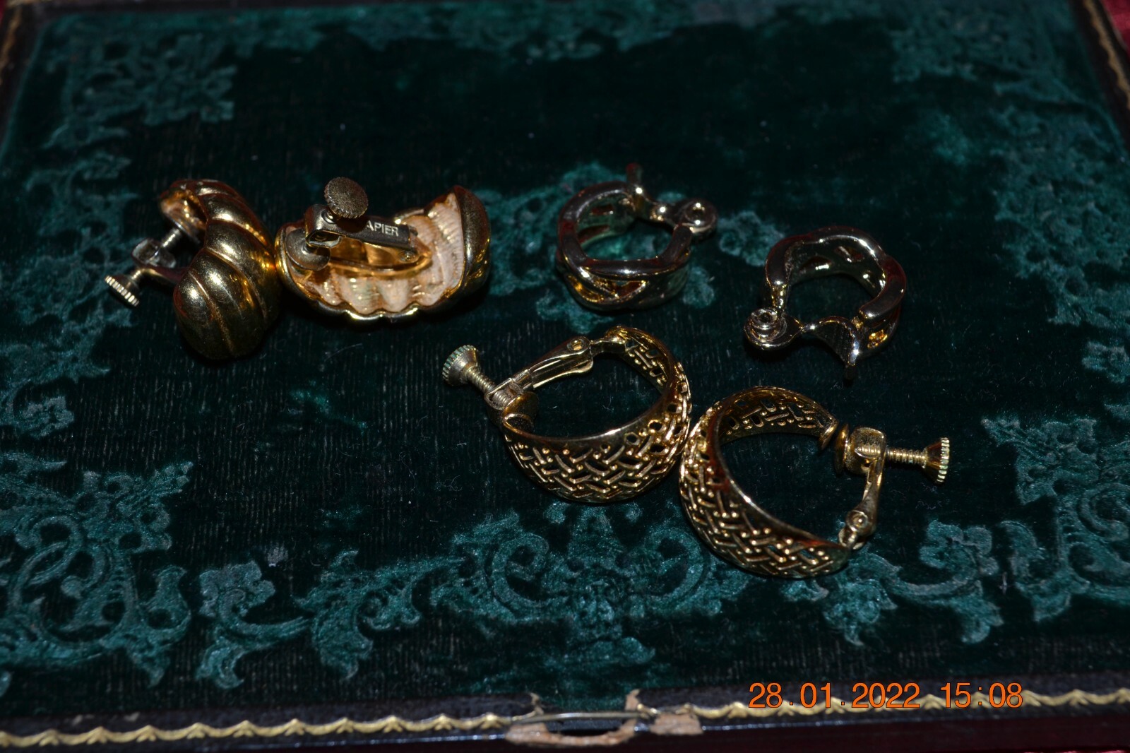 Vintage lot of 3 Gold Tone Earrings NAPIER & TJG (#20) | eBay