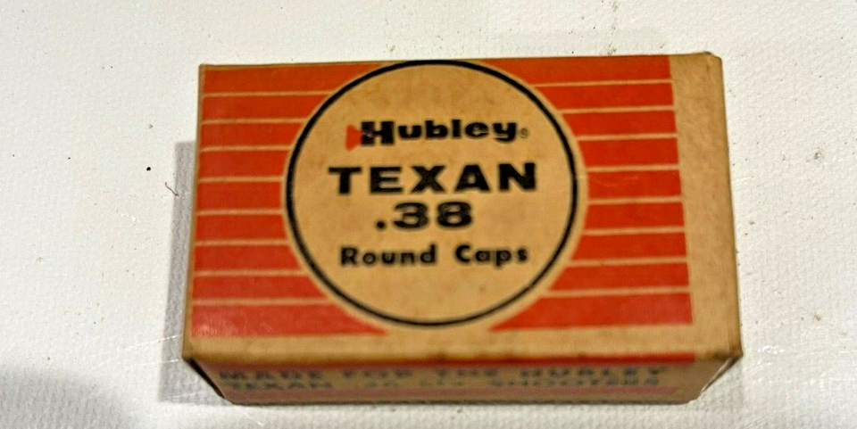 2351B - Original Vintage HUBLEY Texan .38 Round Caps Box! NOS! Empty ...