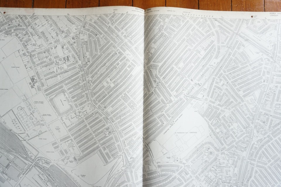 1916 Cambridge OLD Main Line Templemill Sidings GER Railway OS Map ...