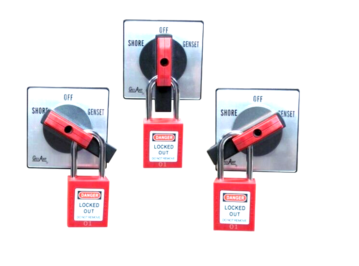 125 Amp Rotary Safety Lockout Transfer Switch, Shore-Off-Gen Marine ...