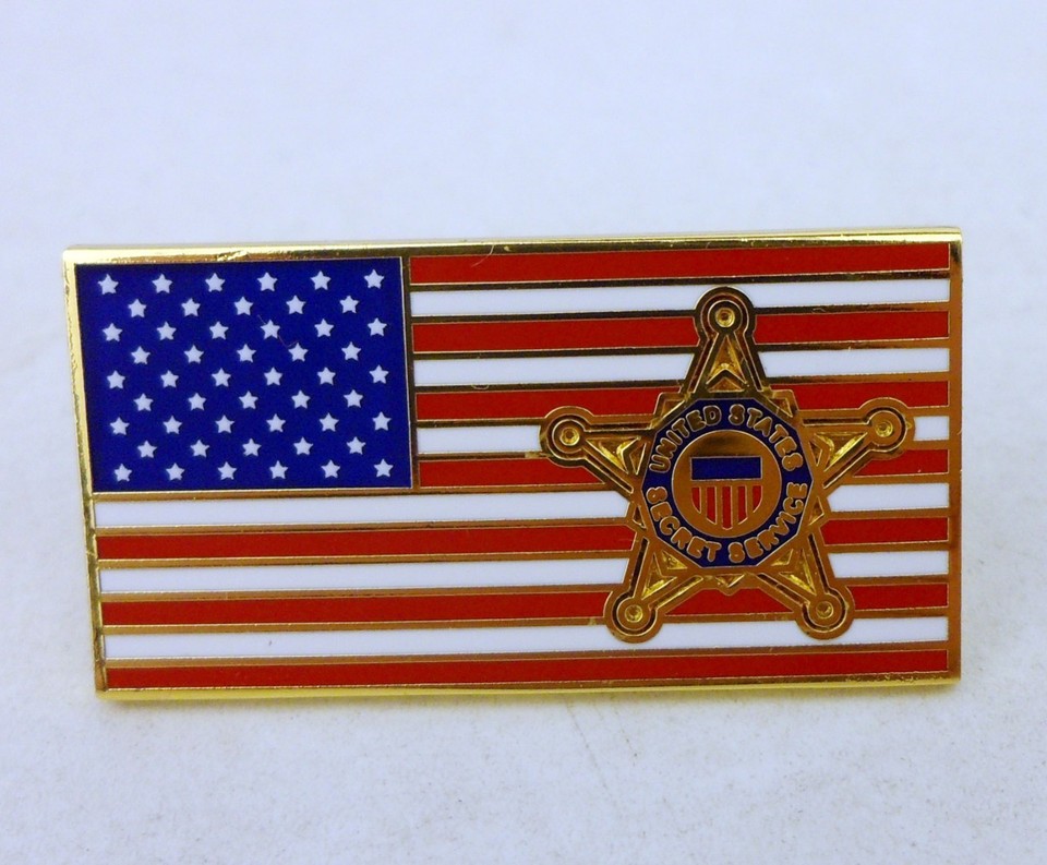 NEW USSS PIN UNITED STATES SECRET SERVICE LAPEL HAT PIN AMERICAN FLAG ...