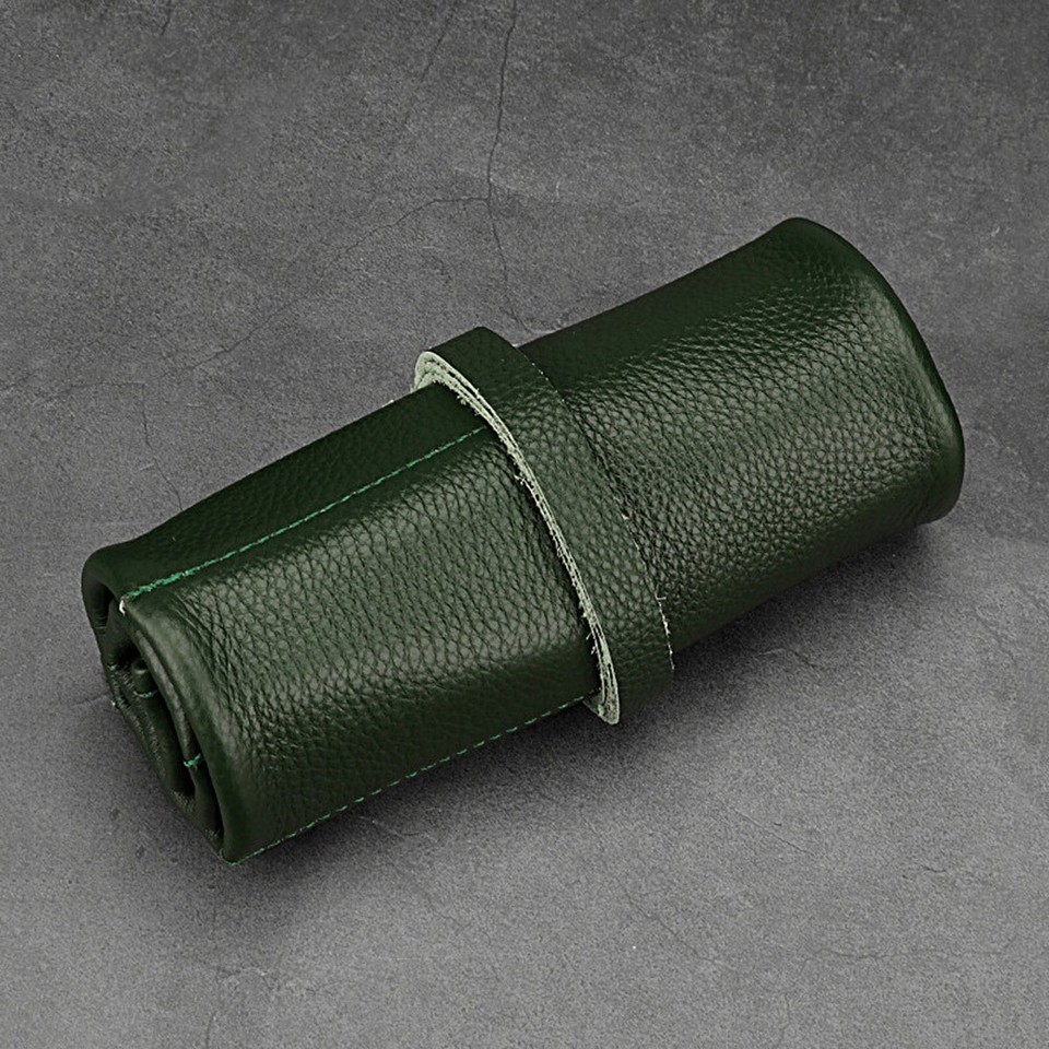 Luxury Watch Roll Case Genuine Leather 6 Slots Watches Storage Pouch ...