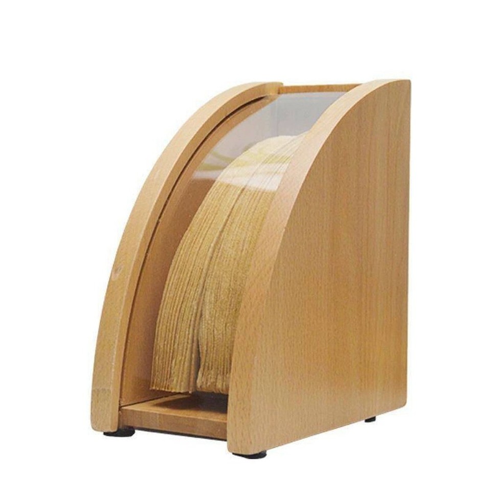 Coffee Filter Paper Holder Wooden Acrylic Dust Proof for Home Coffee ...