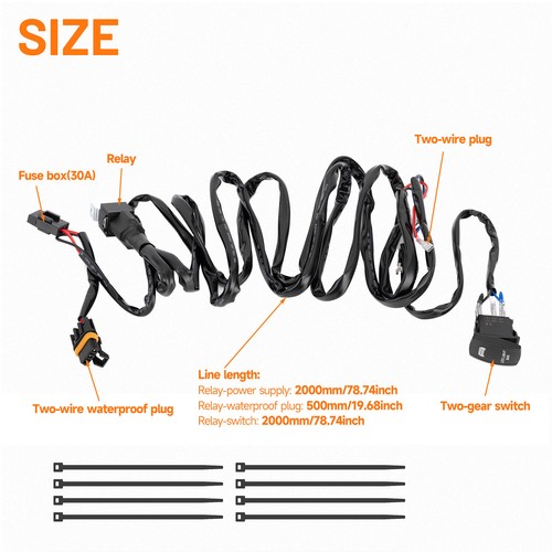 NEW Rock Light Wiring Harness Kit with Rocker Switch For Polaris RZR ...