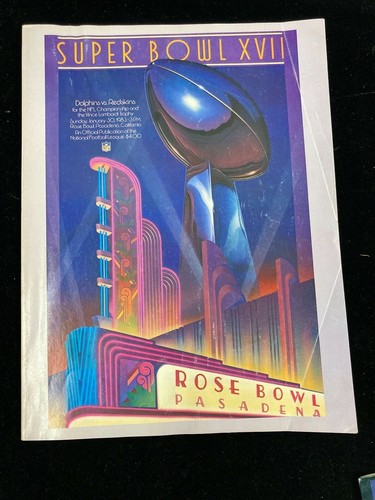 1982-83 NFL SUPER BOWL XVII PROGRAM - WASHINGTON REDSKINS vs MIAMI ...