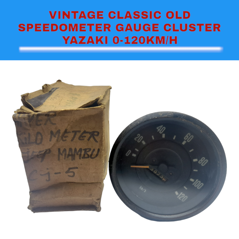 Vintage Classic Instrument Speedometer Gauge Yazaki 0-120 KM/H USED | eBay