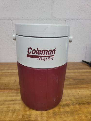 Vtg 1992 Coleman PolyLite 1 (5596) 1-Gallon Water Jug Cooler Red W ...